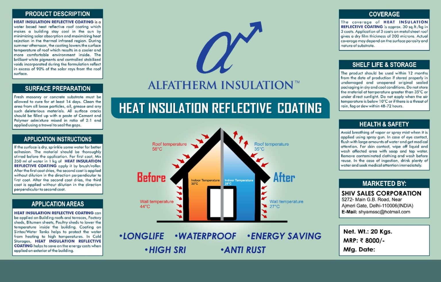 Heat Reflective Wall Paints in Delhi - Alfatherm Insulation